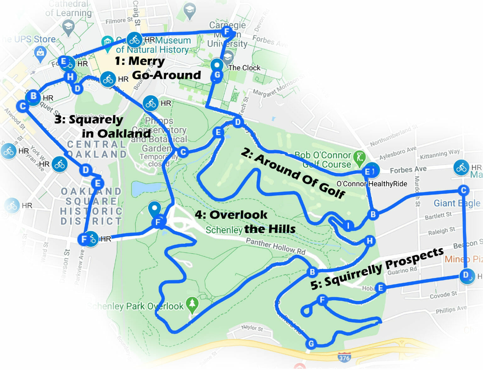 Easy Bicycle Loops near CMU | FreeWheeling Easy in Western Pennsylvania